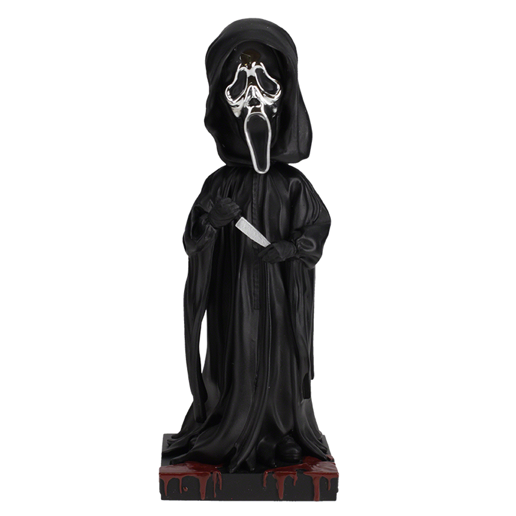 Ghost Face Silver Chrome Mask Bobblehead | Bobbleheads.com