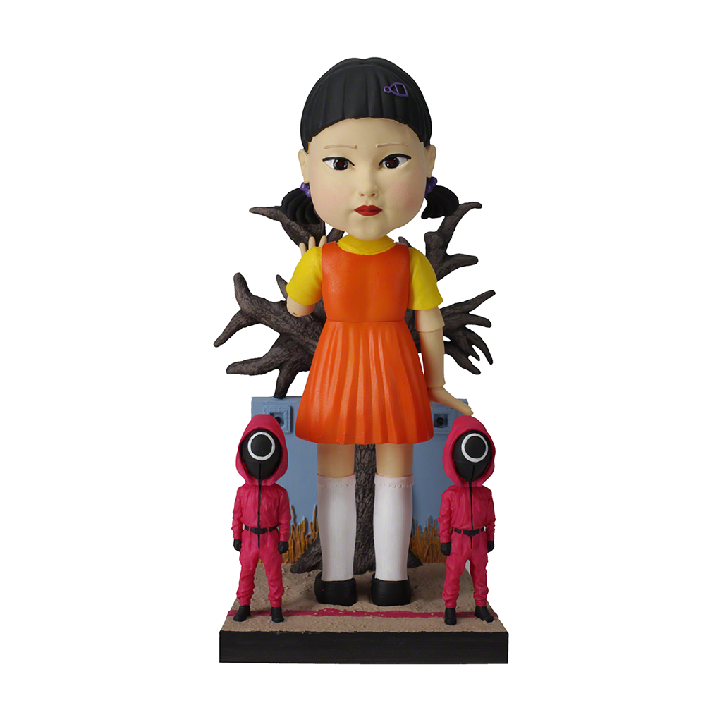 Squid Game Young-HEE Doll 8" with Guards Bobblescape Bobblehead | Bobb